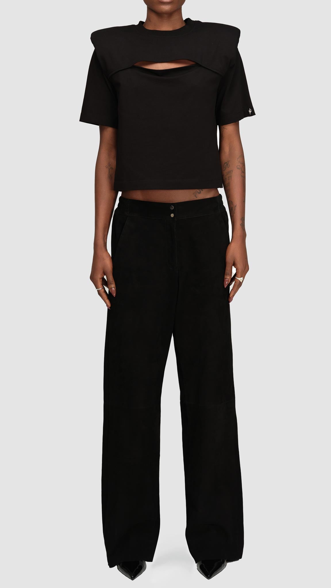 PRITCH LONDON - SUEDE LEATHER TROUSERS, IN BLACK – Springsioux